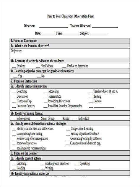 FREE 18 Teacher Feedback Form Samples PDF MS Word Google Docs