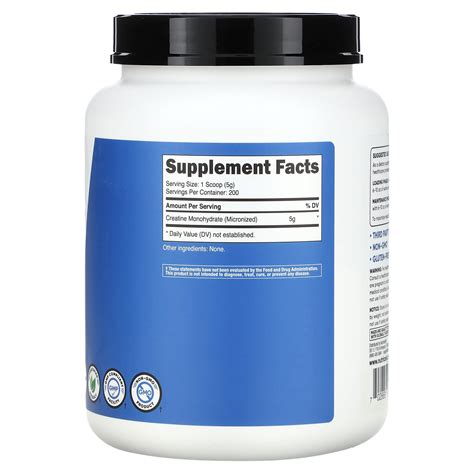 Nutricost Performance Creatine Monohydrate Unflavored Lb Kg