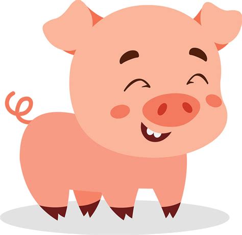 Premium Vector Clipart Kawaii Pigs Cute Pigs Clipart Set Clipart