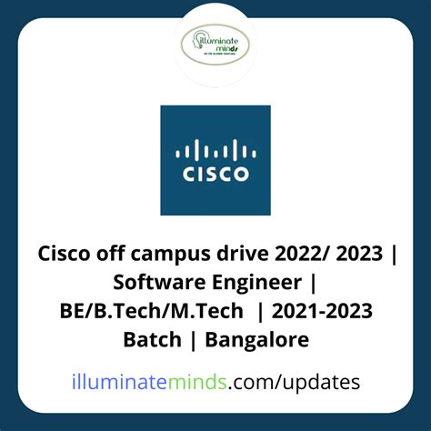 Cisco Off Campus Drive 2022 2023 Software Engineer BE B Tech M