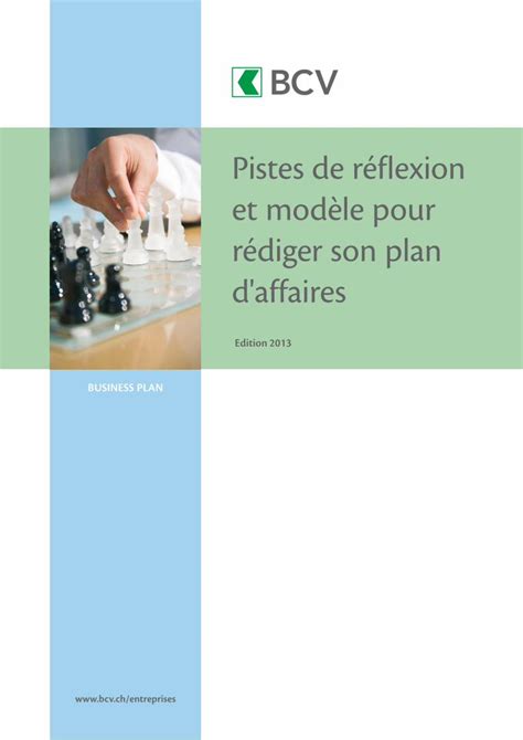 PDF Pistes de réflexion et modèle pour rédiger son plan Marché