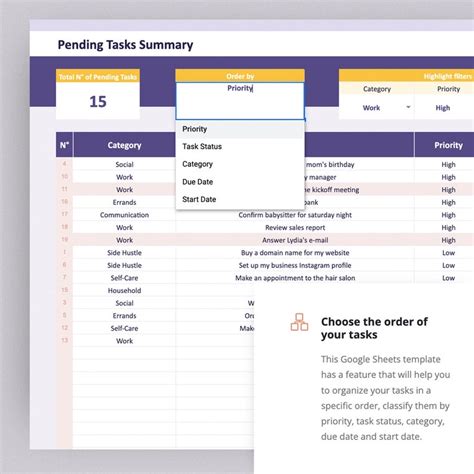 Digital To Do List Google Sheets Template Student Planner Productivity