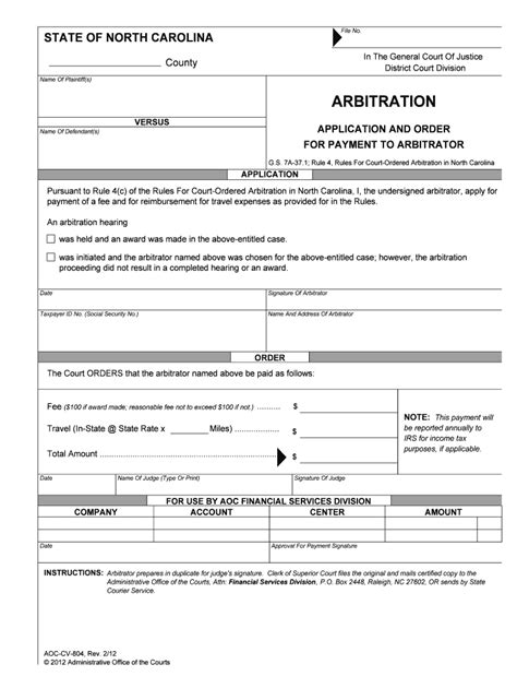 Fillable Online Nccourts STATE OF NORTH CAROLINA County Name Of