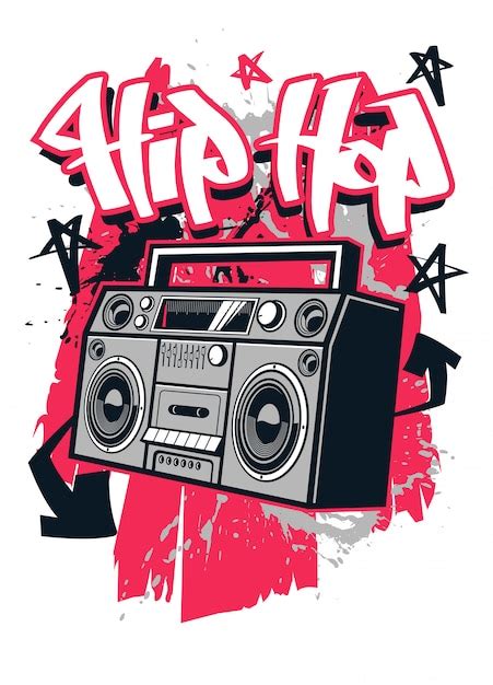Diseño de camiseta estilo hip hop Vector Premium
