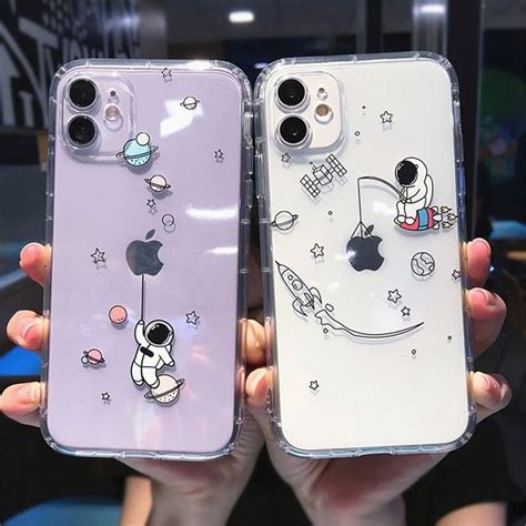 Funda Bonita De Dibujos Animados Planeta Estrella Espacio Para Iphone