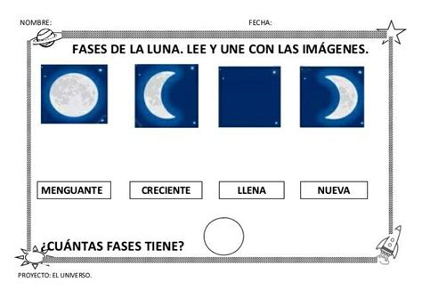 Fases De Luna Actividades Para Ni Os Fases De La Luna Ni O De La