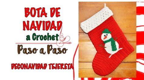 Bota Navideña a crochet paso a paso YouTube