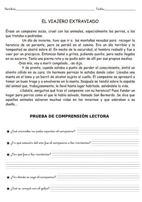 Fichas para trabajar la comprensión lectora en niños