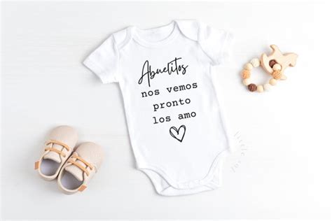 Abuelitos Nos Vemos Pronto Los Amo Bodysuit Serán Abuelos Etsy France
