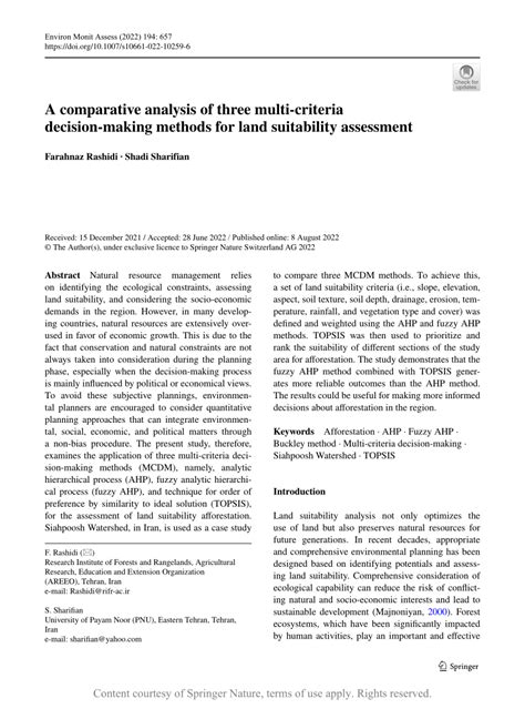 a comparative analysis of three multi criteria decision making methods for land suitability