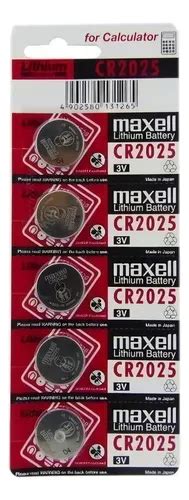 Tira 5 Pilas Cr2025 Tipo Botón Japonesa maxell MercadoLibre