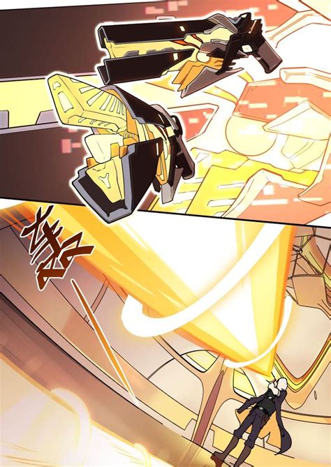 An Anime Scene With Two People Standing In Front Of A Yellow And Black