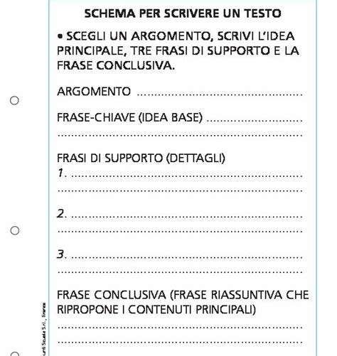 Schema Per Scrivere Un Testo Giunti Scuola