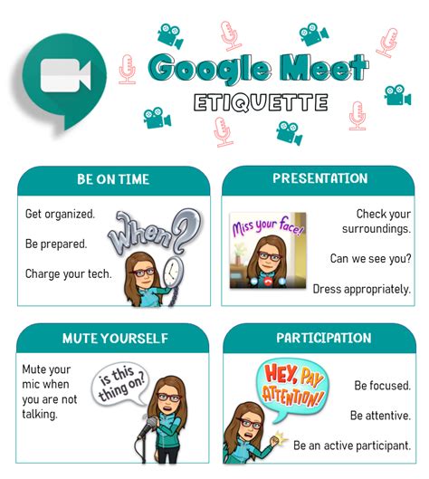 Online Etiquette Reminders For Student Meetings Aulas