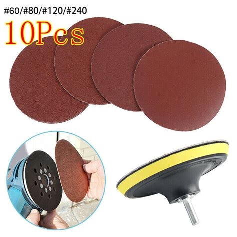 Mixed Grit Hook Loop 5inch Sanding Discs With Backing Pad Drill