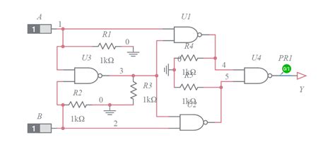 xor gate with nand gates circuitlab