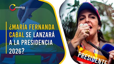 Para el 2026 María Fernanda Cabal dice que quiere ser la primera