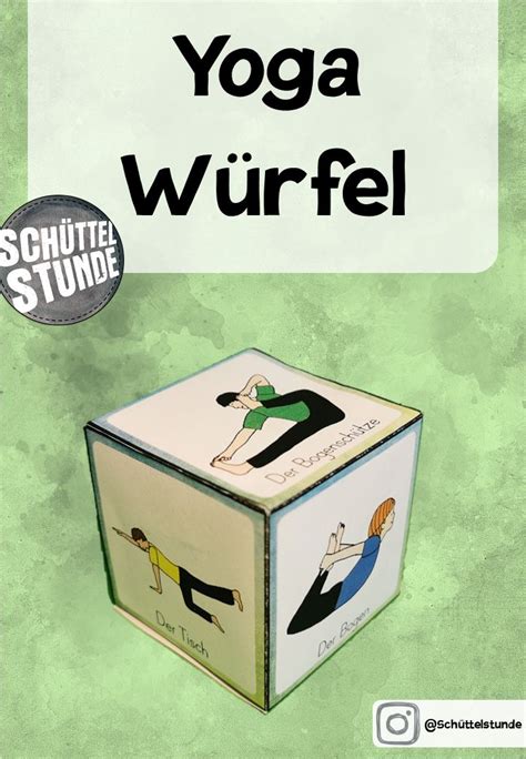 Yoga Würfel bunt und schwarzweiß Unterrichtsmaterial im Fach Sport in