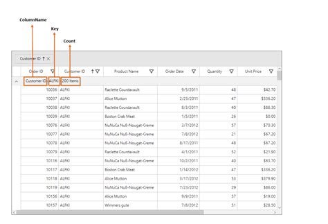Grouping DataGrid Control For Windows Forms Syncfusion