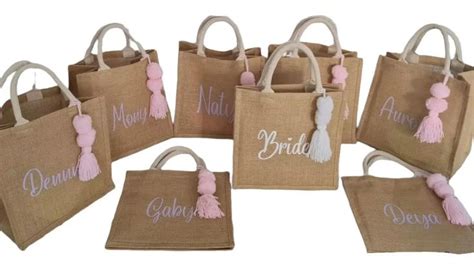 Bolsas De Yute Personalizadas Damas De Honor Recuerdos