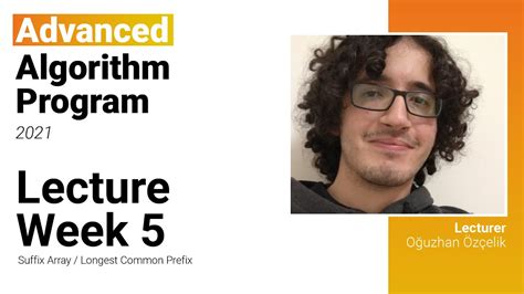 suffix array and longest common prefix advanced algorithm program 2021 youtube