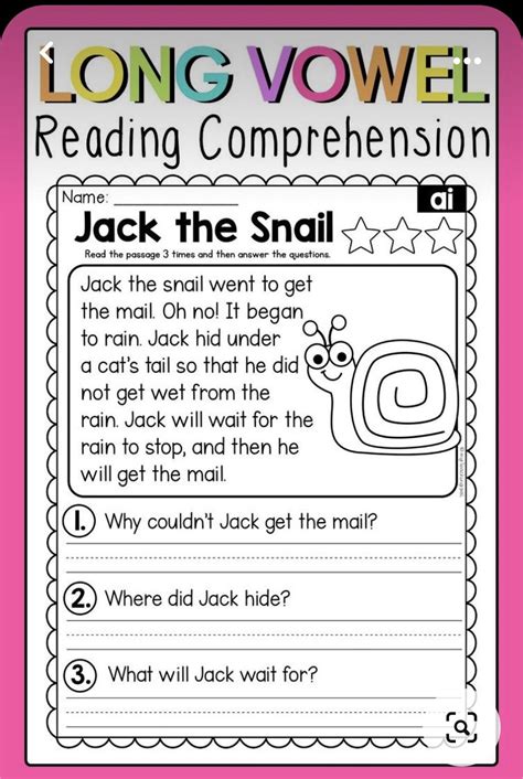 Phonics Reading Comprehension Passages Artofit