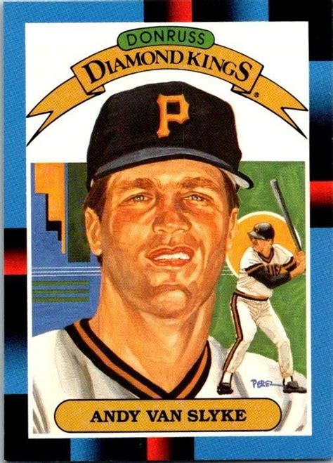 1987 Donruss Baseball Card Andy Van Slyke Pittsburgh Pirates Sk20722