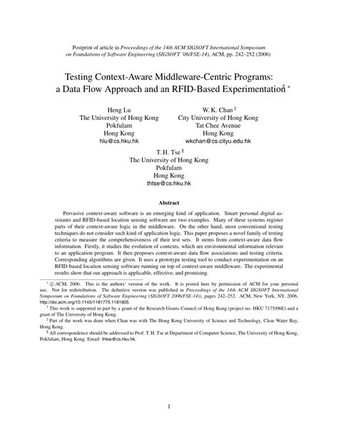pdf testing context aware middleware centric programs a data flow approach and an rfid based