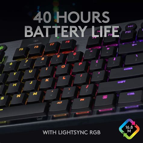 Logitech G915 TKL Tenkeyless LIGHTSPEED Wireless RGB Mechanical Gaming