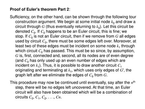 ppt proof of euler s theorem part 2 powerpoint presentation free download id 6398981