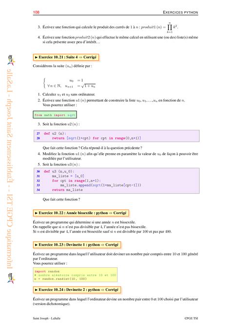 Exercices Python AlloSchool