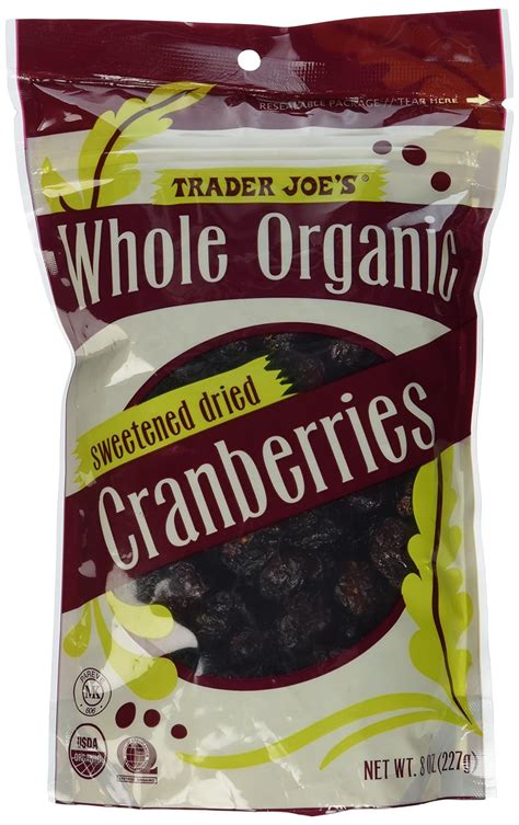Amazon Trader Joe S Whole Organic Sweetened Dried Cranberries 8 Oz
