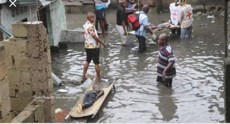 GROS PLAN SUR LES INONDATIONS APRÈS LES PLUIES À KINSHASA KIN