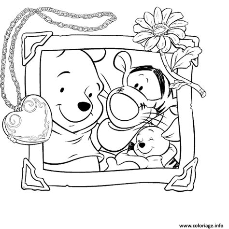 Coloriage Winnie Portrait De Famille Jecolorie