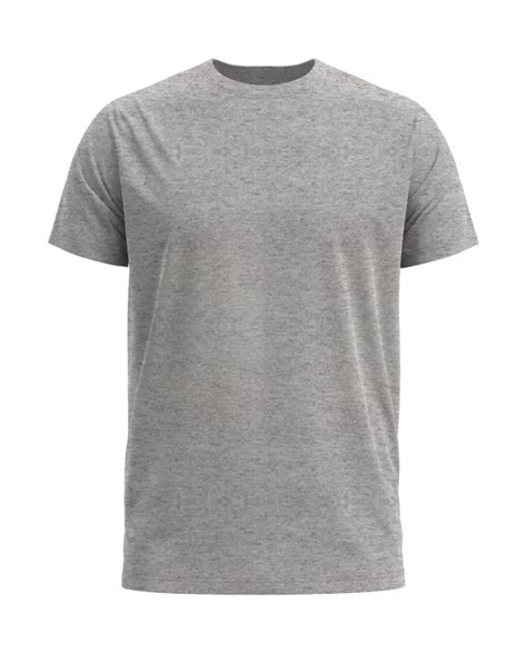 Camiseta Gola Careca Manga Curta Malha PV Anti Pilling Cinza Mescla MixSeg
