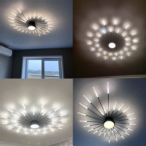 Lámpara Fireworks Led 12W 4W Ø80cm CCT antracita mando