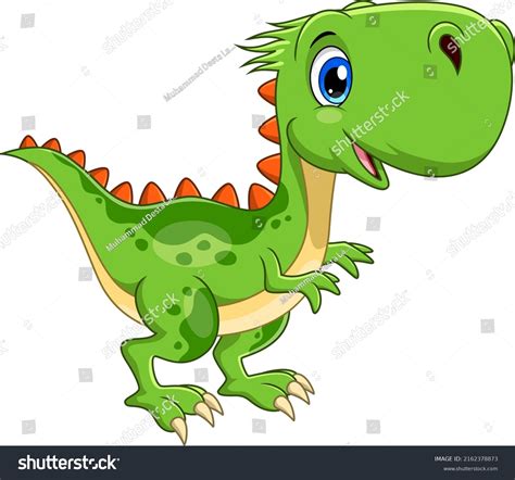 Cute Baby Dinosaur Cartoon Isolated On Stock Vector Royalty Free