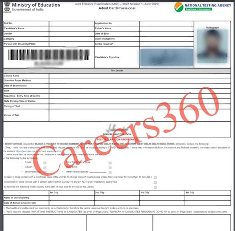 JEE Main Admit Card 2024 Jeemain Nta Ac In NTA JEE Mains Hall Ticket