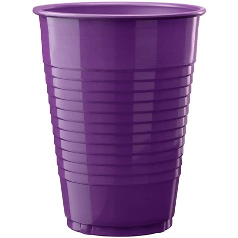 Exquisite Purple Heavy Duty Disposable Plastic Cups Bulk Party Pack