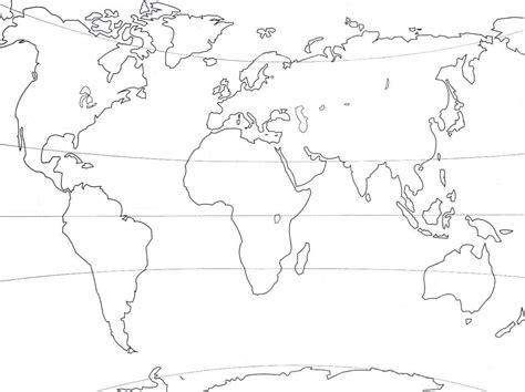 Carte Du Monde Vierge Continents Et Oc Ans Infini Photo