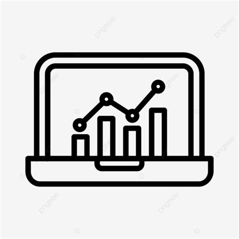 Analytics Line Icon Vector Analytics Chart Graph Png And Vector With