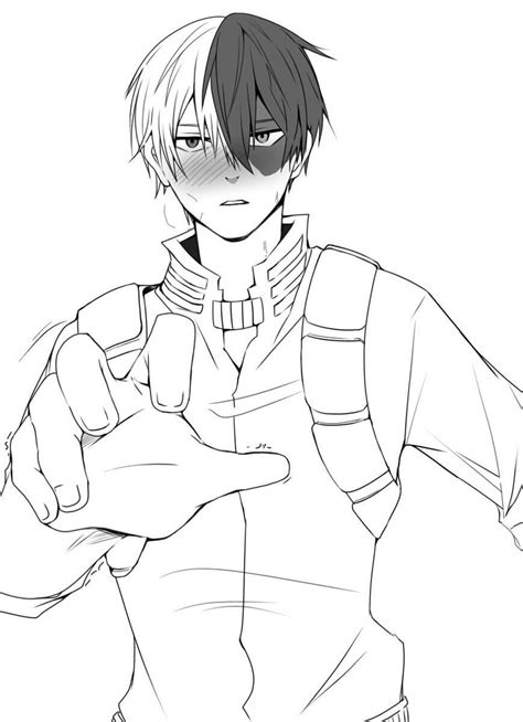 Desenhando O Poder De Shoto Todoroki Para Colorir Imprimir E Desenhar