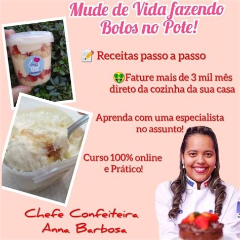 Curso De Bolo No Pote Lucrativo Anna Carolina Leite Barbosa Colombo