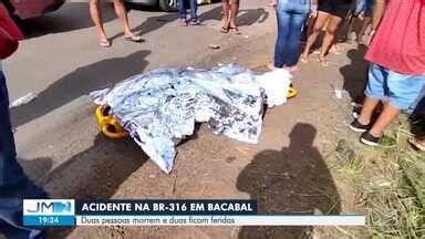 JMTV 2ª Edição Acidente entre carro e carreta deixa duas pessoas