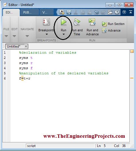 how to create m file in matlab the engineering projects