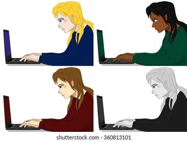 Programmer Working Man Vector Illustration Stock Vector Royalty Free