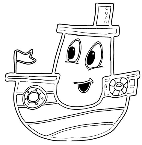 Desenhos de Barco de Três Palavrinhas para Colorir e Imprimir