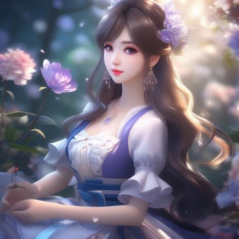 D Anime Woman And Beautiful Pretty Art K Full Hd