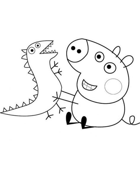 George I Dinozaur Kolorowanki Winka Peppa