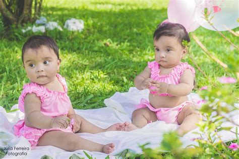 Ensaio Infantil Smash The Cake Kemilly E Kamilly No Parque De